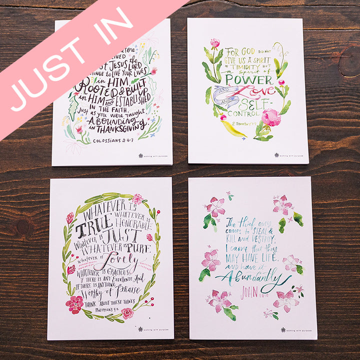 WWP Assorted Scripture Note Card Set of 20 with Envelopes – Walking ...