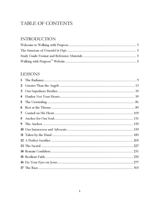 Grounded in Hope Bible Study – Walking with Purpose